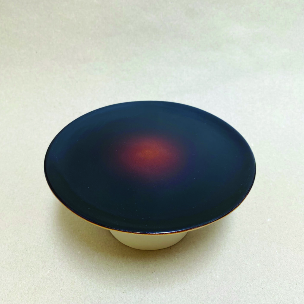 “Ott / Another Paradigmatic Ceramic” High Plate (Dark) by Studio Yoon ...
