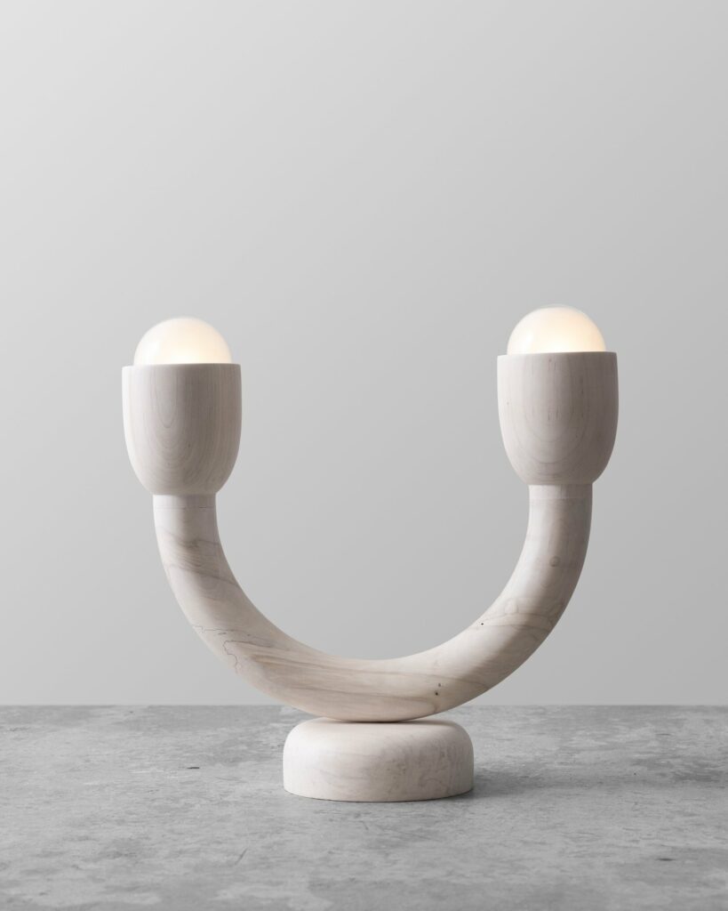 Siamese Orange Foam Lamp by Joseph Algieri | ADORNO DESIGN