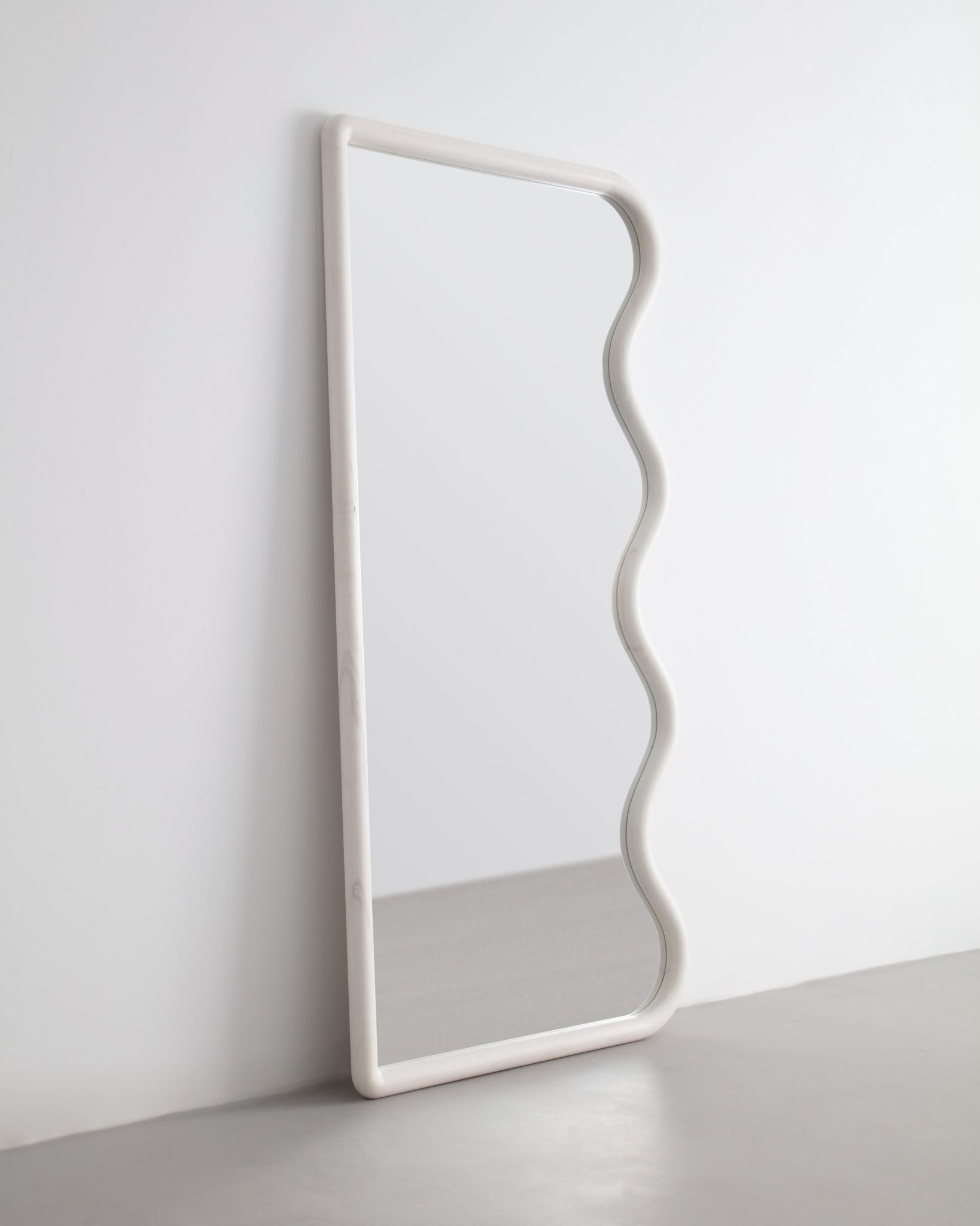 Squiggle Mirror | Full Length | Bleached Maple by Christopher Miano ...