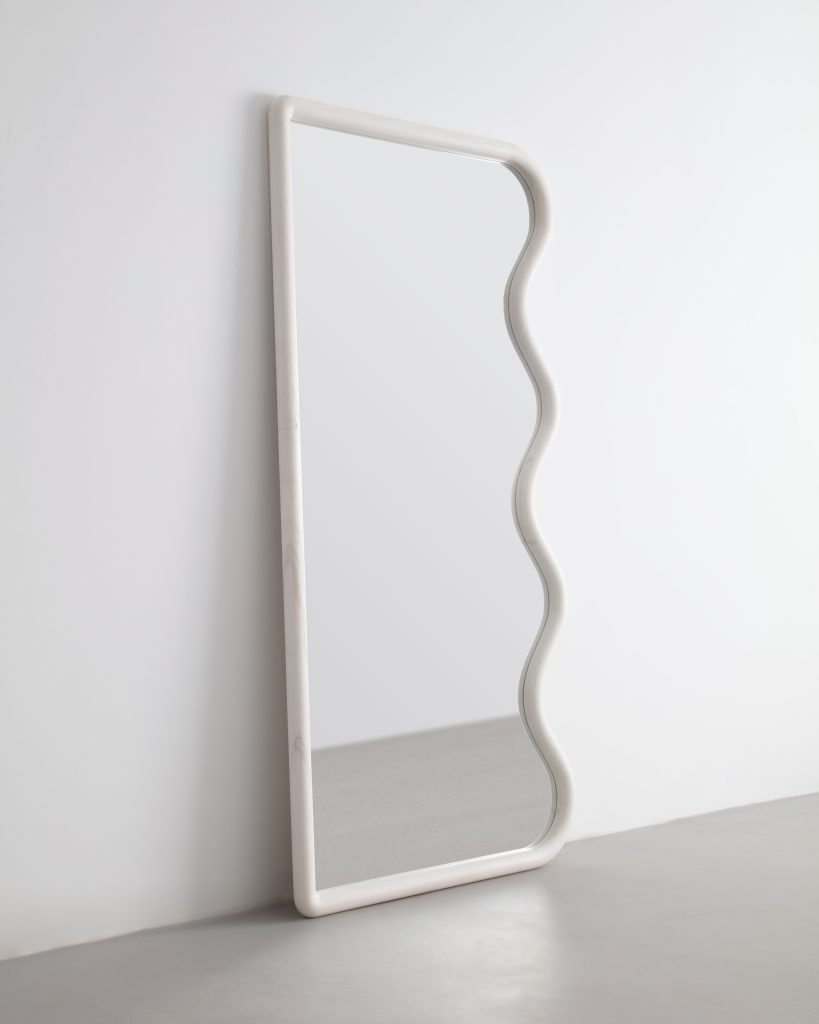 Squiggle Mirror | Full Length | Bleached Maple by Christopher Miano ...