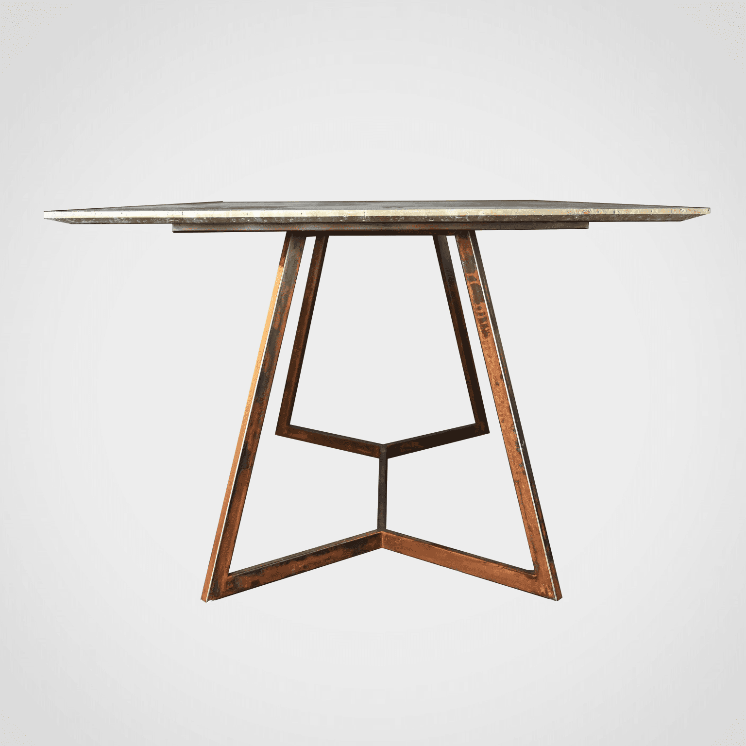 Trapeze Tr4 – Travertine Dining Table by DFdesignLab | ADORNO DESIGN