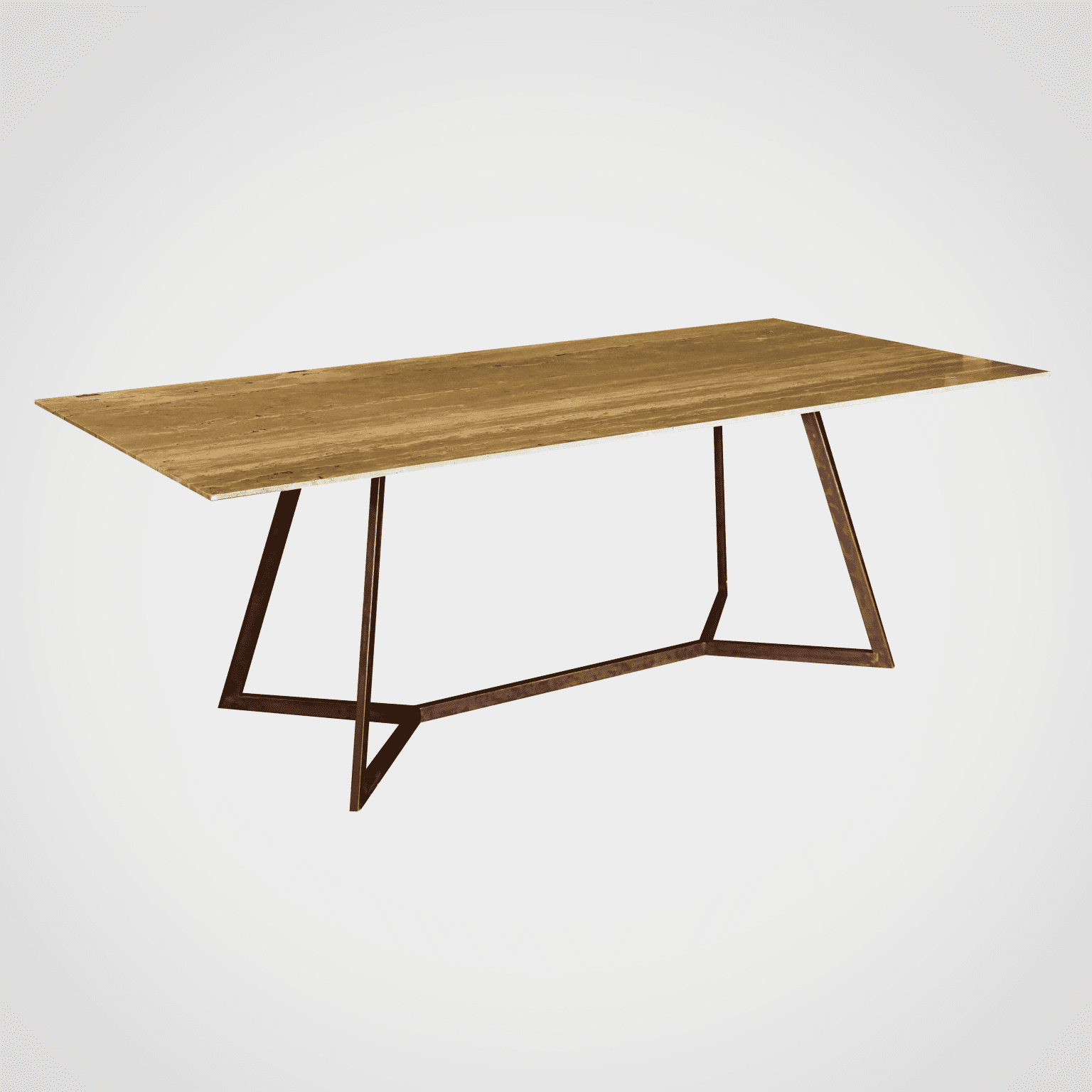 Trapeze Tr4 – Travertine Dining Table by DFdesignLab | ADORNO DESIGN