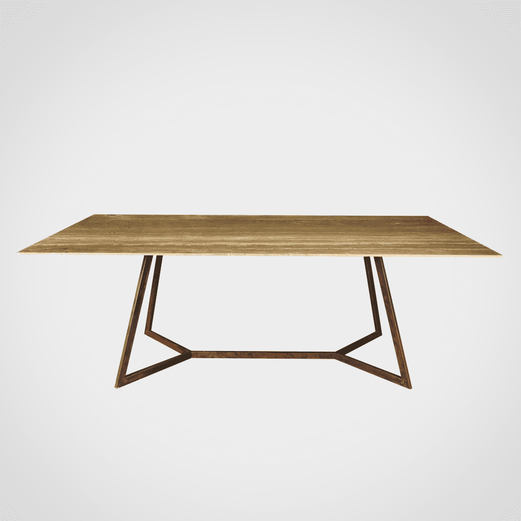 Trapeze Tr4 – Travertine Dining Table by DFdesignLab | ADORNO DESIGN