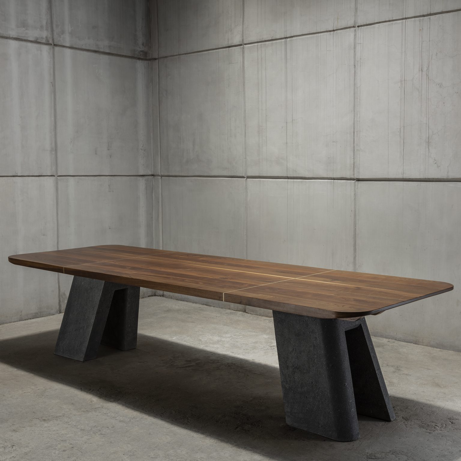 Nashii – Sculptural Dining Table Made Of Lava Stone And Solid Wood by ...