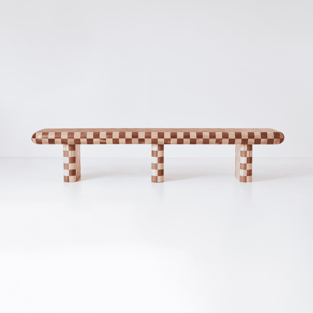 Checkered – Hardwood Bench by Studio Yellowdot | ADORNO DESIGN