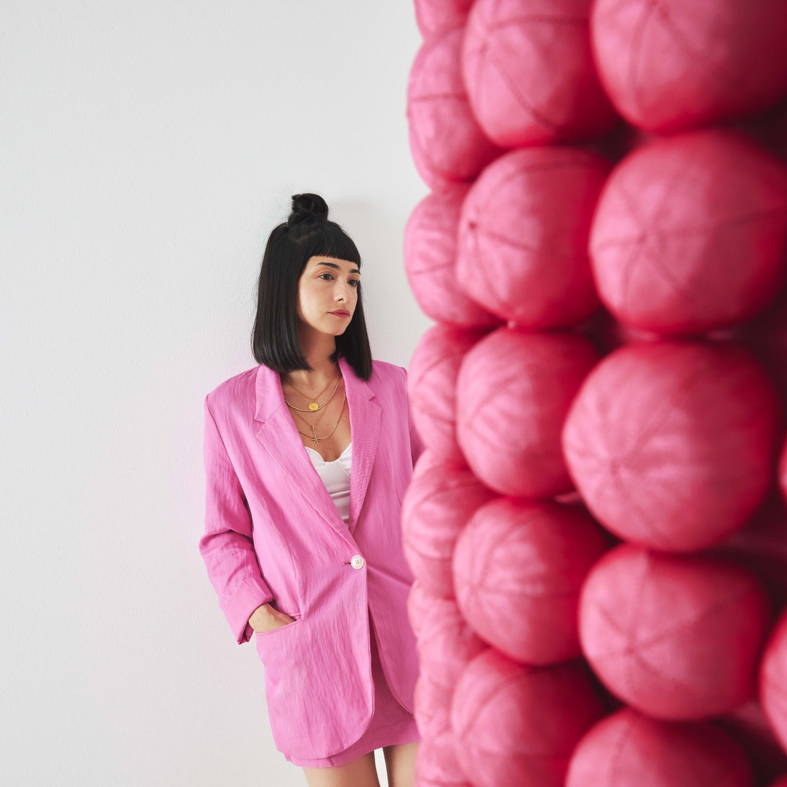 Ova – Cylindrical Cabinet (pink) by Studio Yellowdot | ADORNO DESIGN