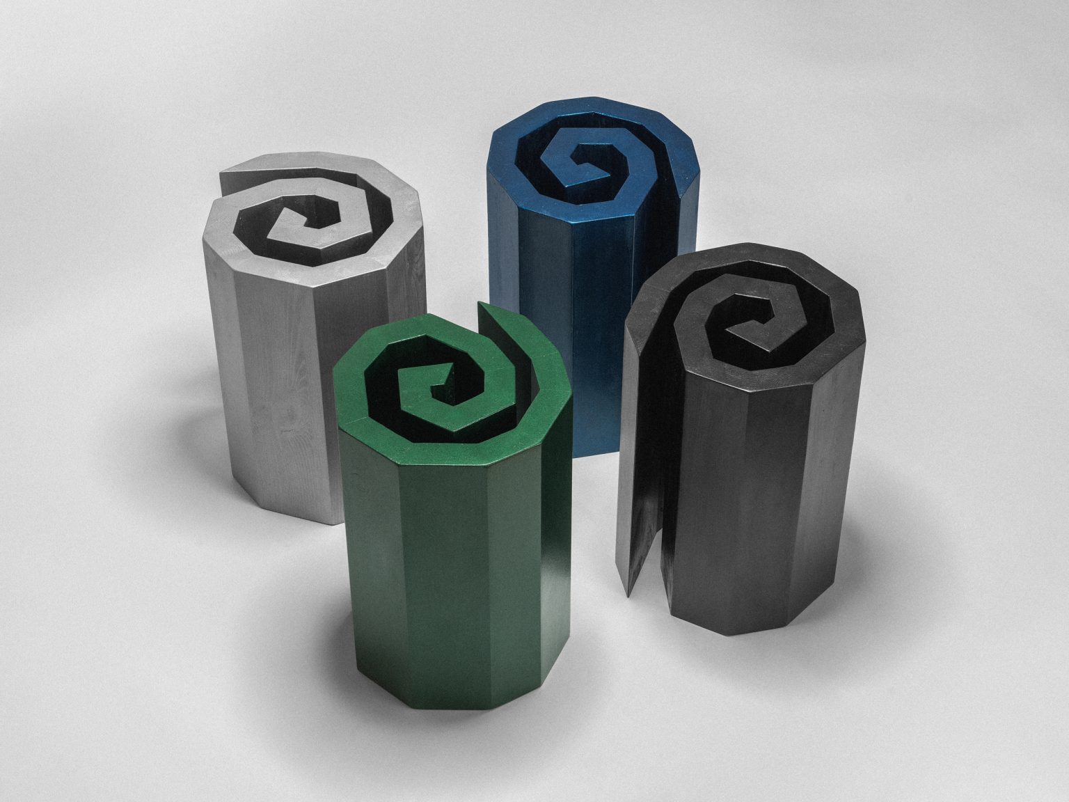 Wooden Spiral Stool by Aldana Lorenzo | ADORNO DESIGN