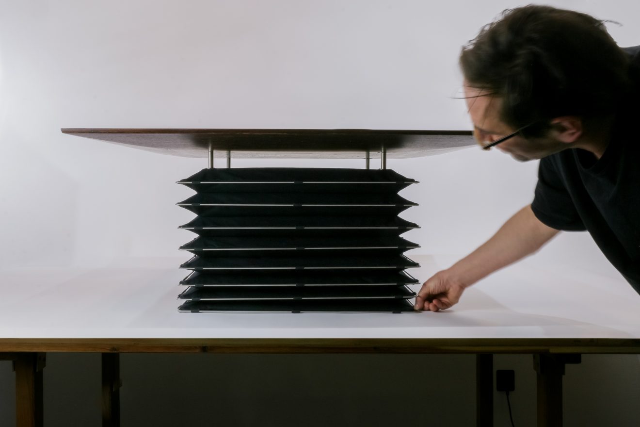 Unique Coffee Table Inspired By Camera Bellows by Szostak Atelier ...