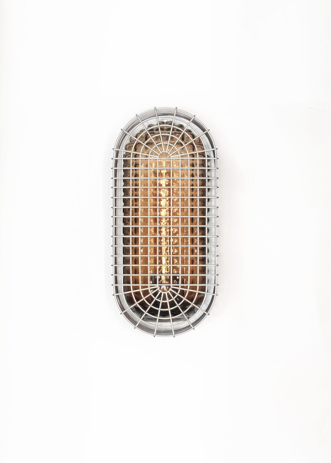 Chastity – Metal Grid and Blown Glass Wall Sconce by Studio S II ...