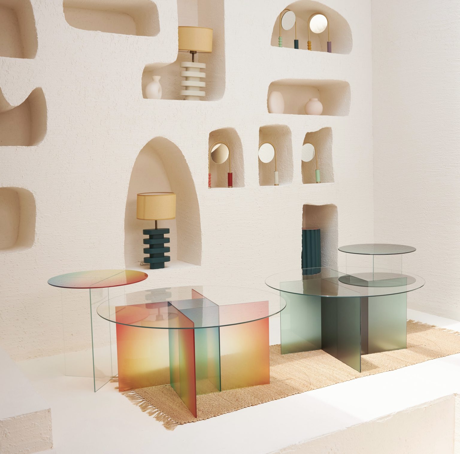 Cosmos – Green Gradient Side Table by Studio Monsoleil | ADORNO DESIGN