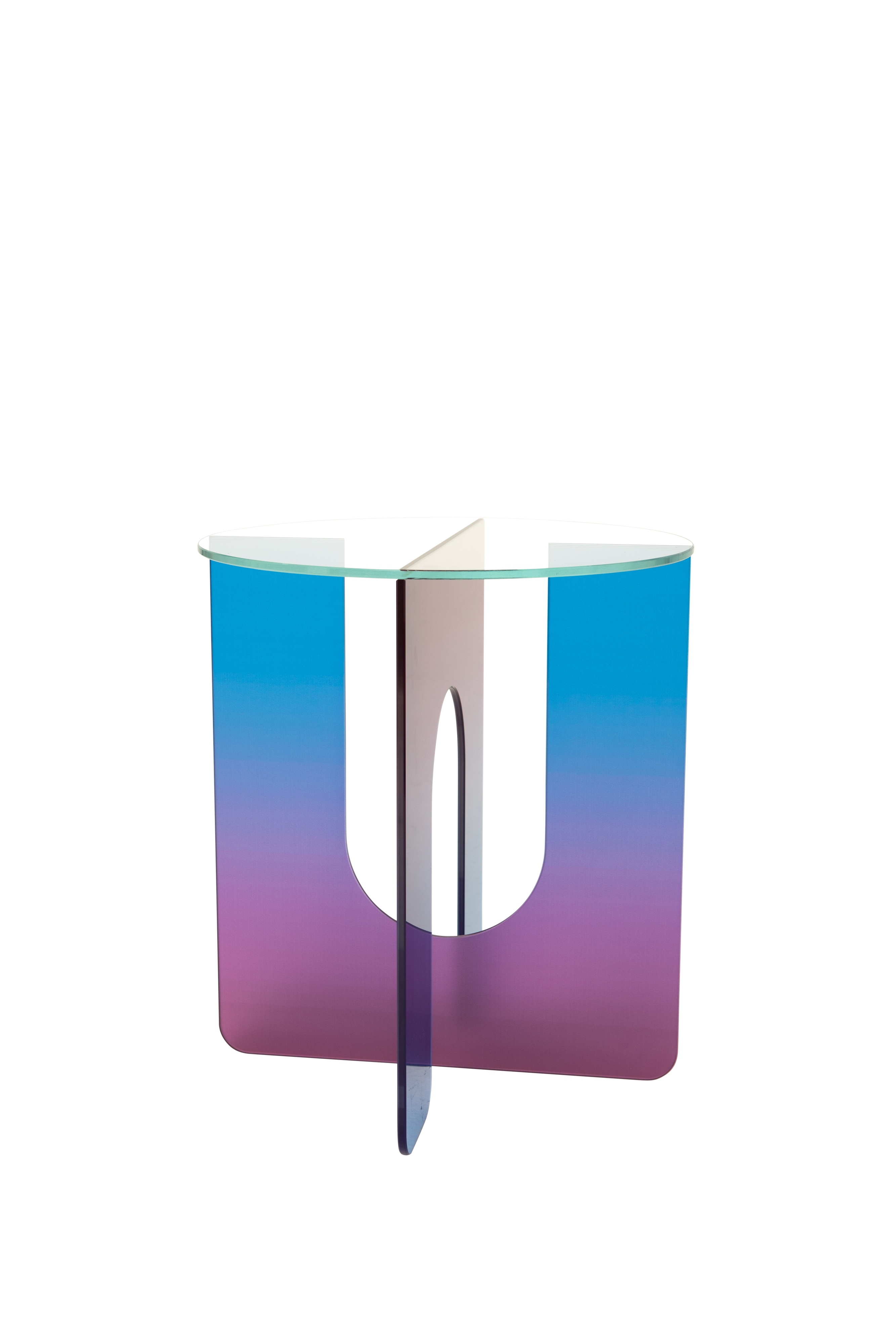 Twist – Purple/Blue Gradient Glass Side Table by Studio Monsoleil ...