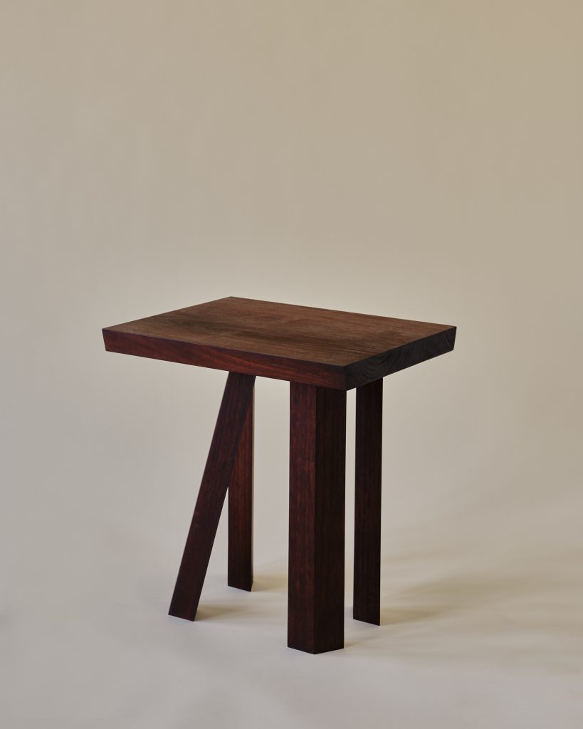 Shear 01 – Walnut Wood Side Table by MOCK STUDIO | ADORNO DESIGN