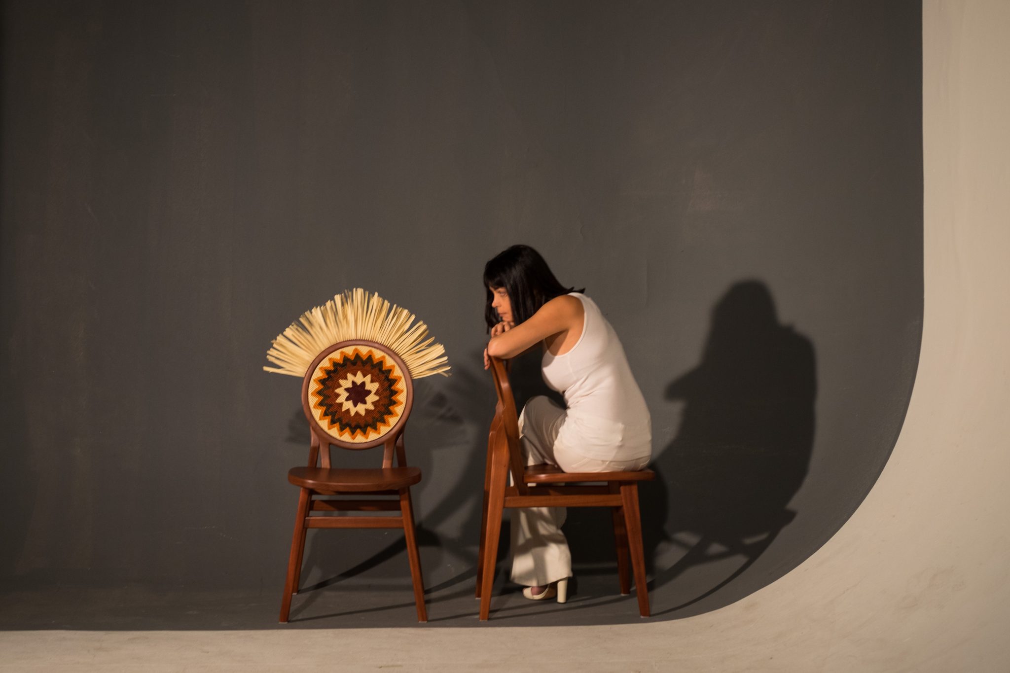 Cocar Chair: Handmade In Brazill With Braided Tucumã Straw And Cabreúva ...