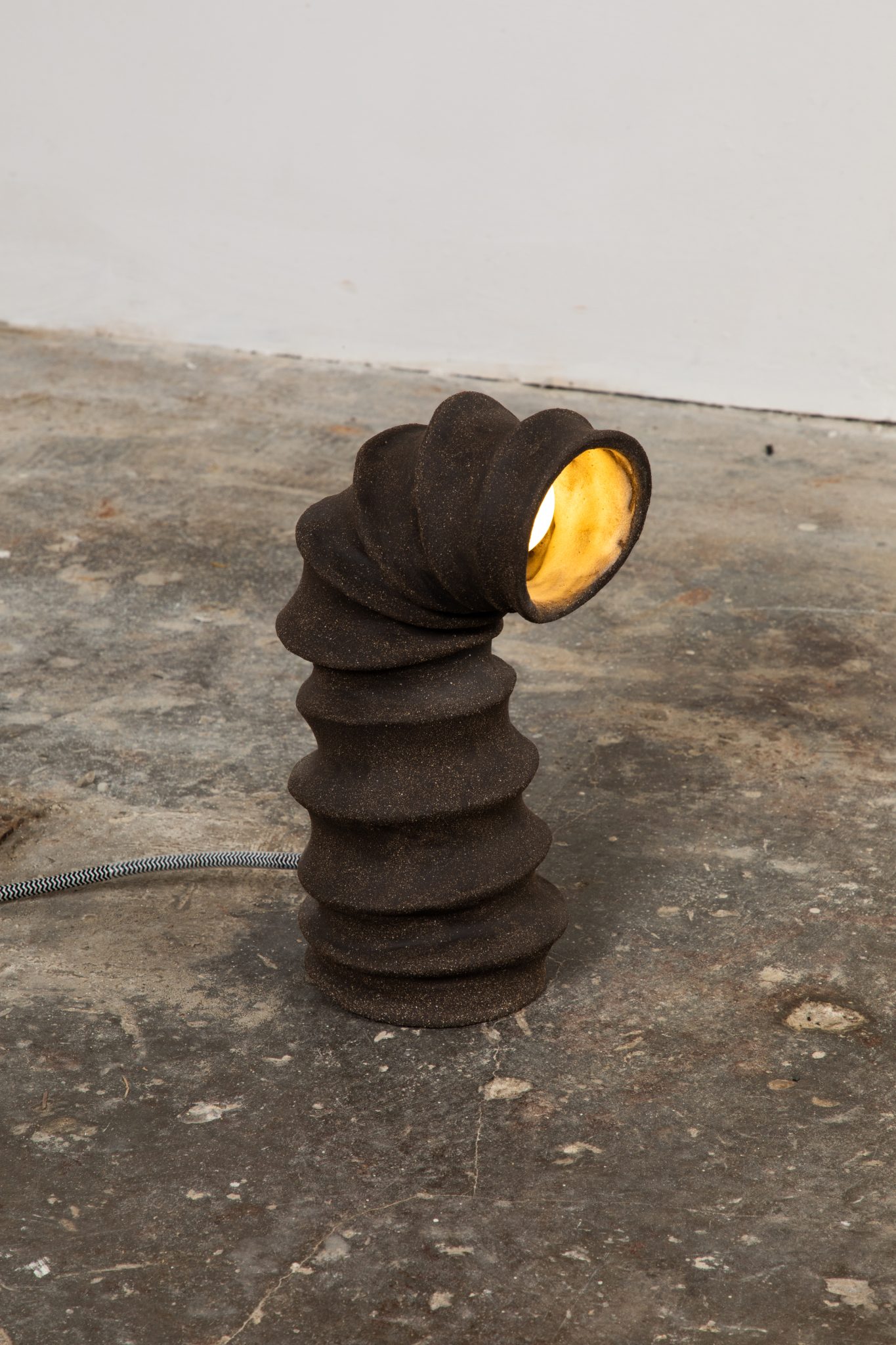 Melo 2 – Sculptural Neo-industrial Ceramic Lamp by melo clay | ADORNO DESIGN