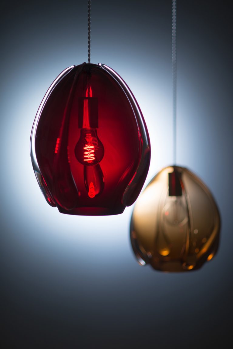 Glass Drop – Ruby Mouth-blown Glass Pendant Light by Georgiev Zabeta ...