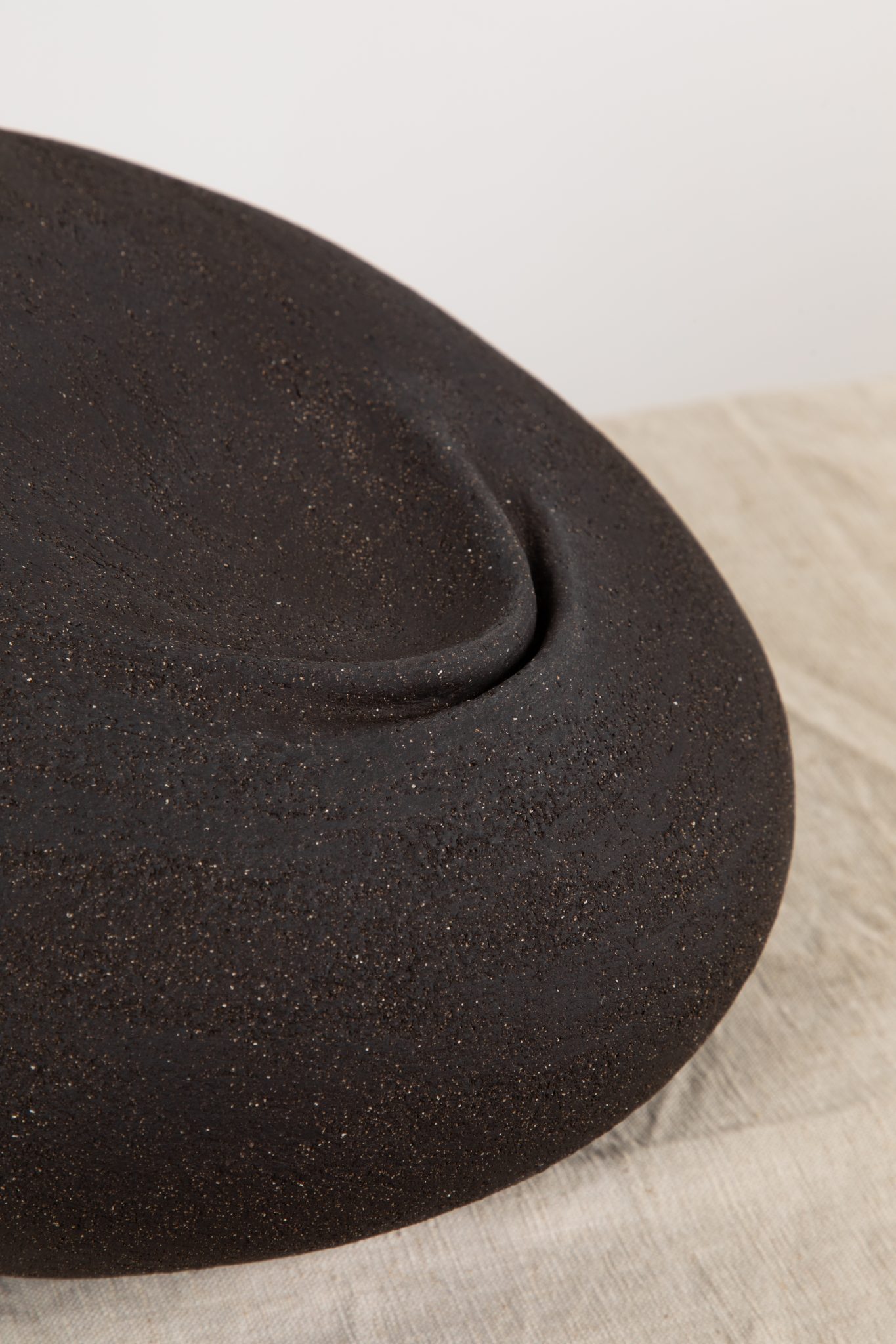 Movement Phase 3 – Black Sculptural Ceramic Vessel by melo clay ...
