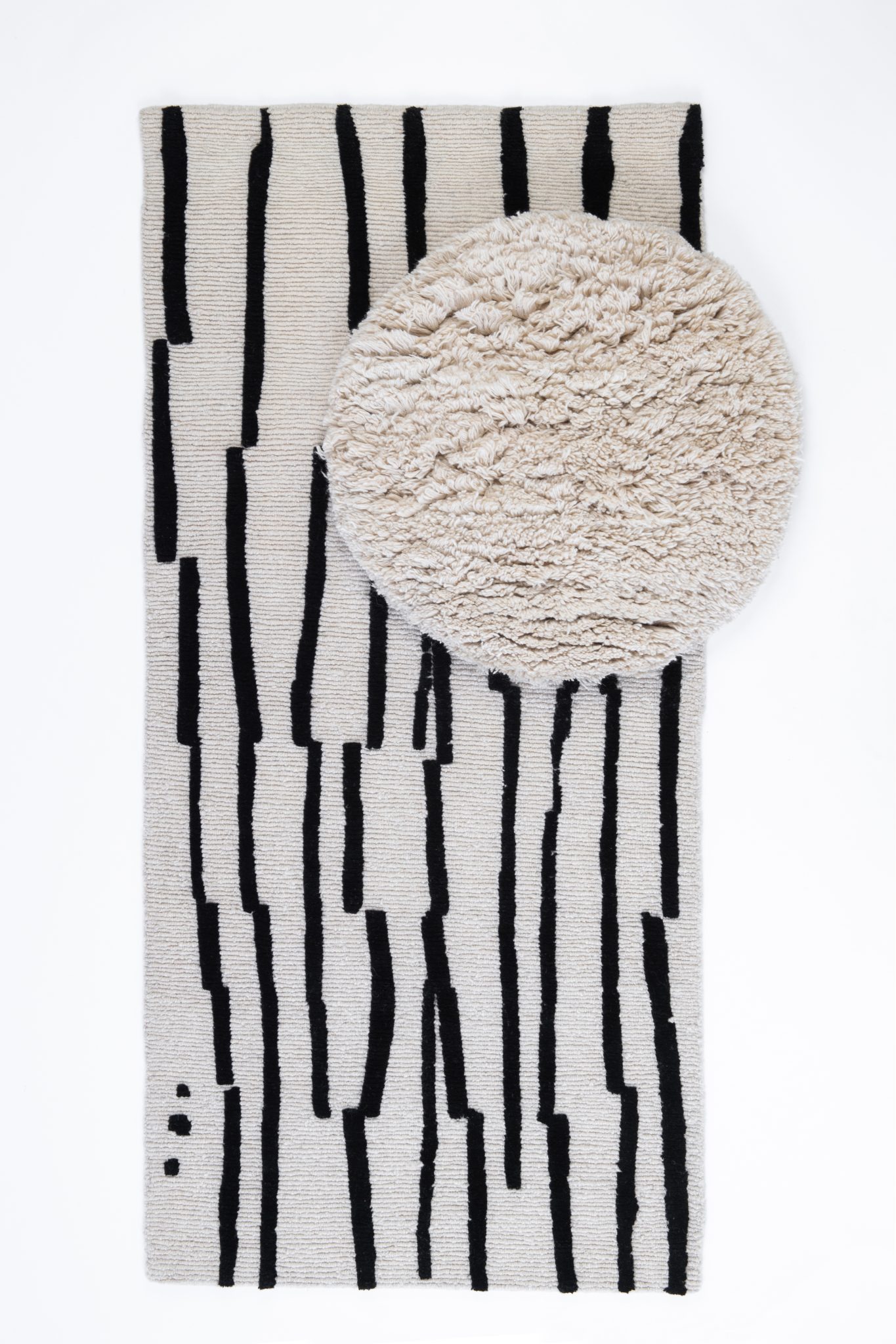 RyŌan-ji – Black And White Wool Rug/wallhanging by Lyk Carpet | ADORNO ...