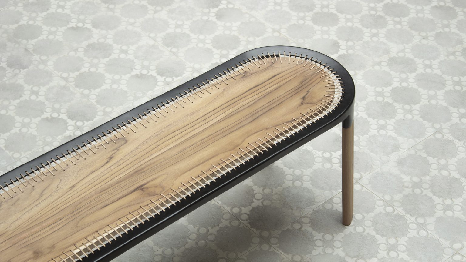 Ciro Bench – Cane Woven Wood And Aluminum Bench by Murubi | ADORNO DESIGN