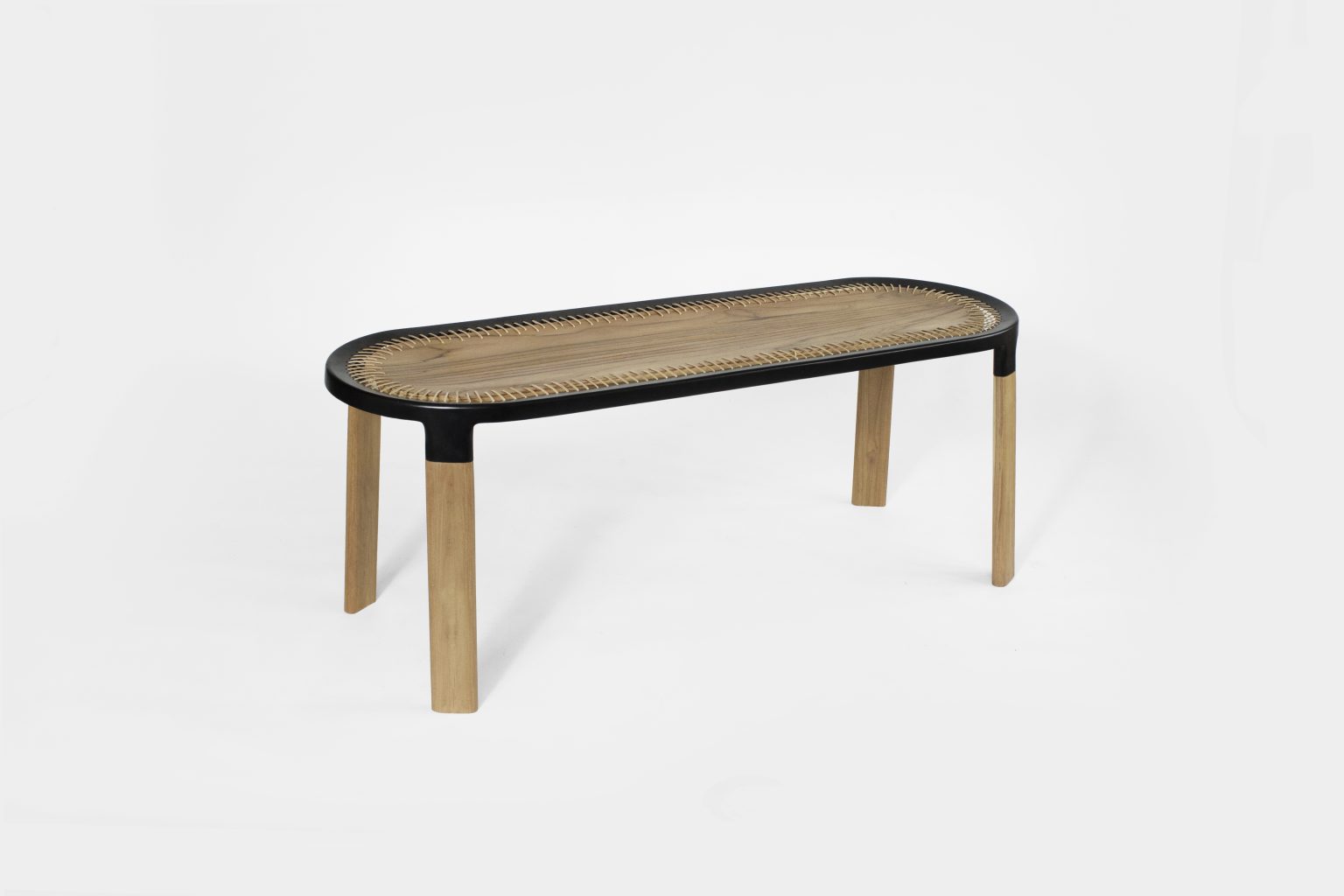 Ciro Bench – Cane Woven Wood And Aluminum Bench by Murubi | ADORNO DESIGN