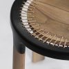 Ciro Stool – Cane Woven Wood And Aluminum Stool by Murubi | ADORNO DESIGN
