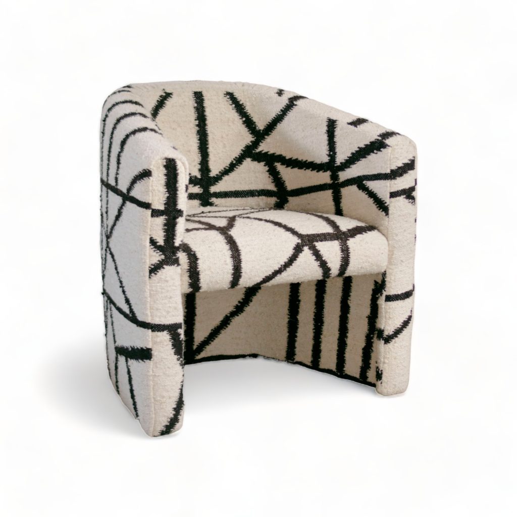 Senderos – Graphic Wool Arm Chair by Diego Olivero | ADORNO DESIGN