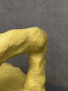 Textured Yellow Papier-mâché Chair by David Čáp | ADORNO DESIGN