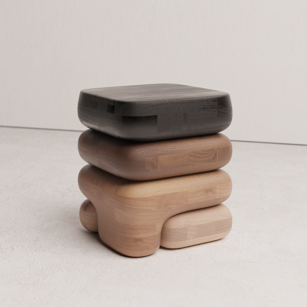 Gradient – Wood Side Table by Luis Gimeno Design | ADORNO DESIGN