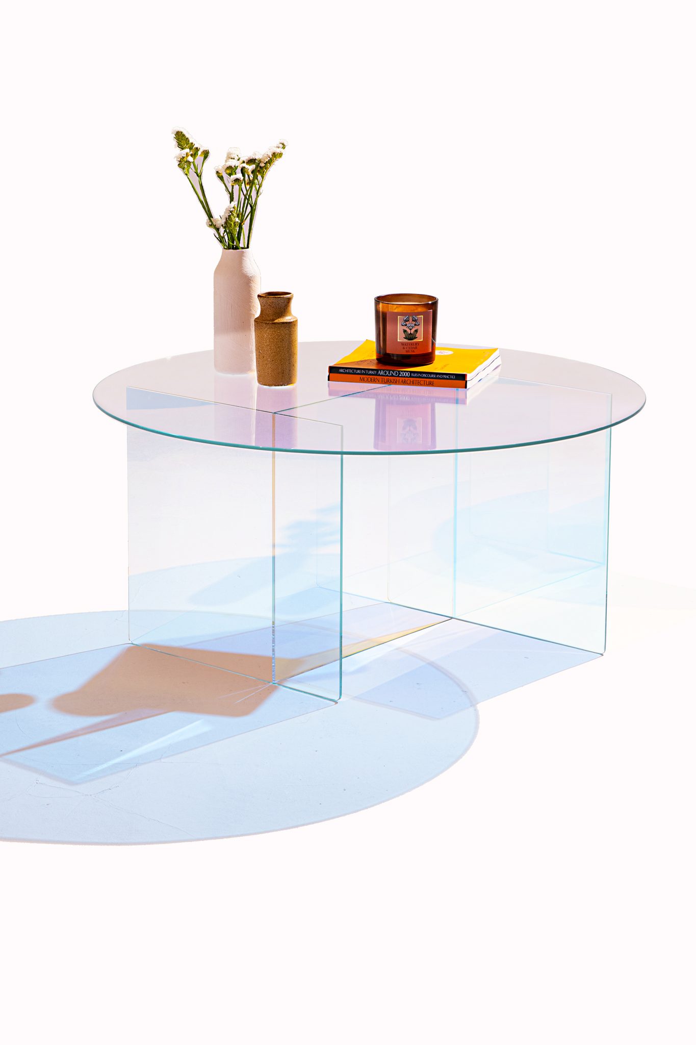 Lucid Round – Glass Coffee Table by Yugen Lab | ADORNO DESIGN