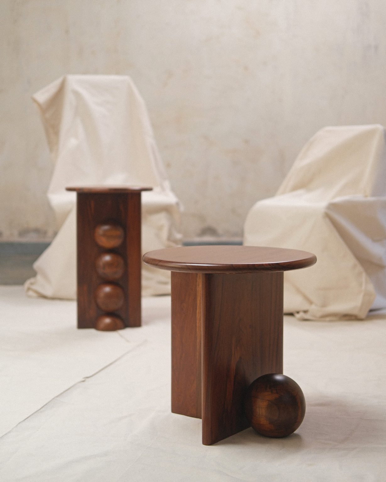 Nemo & Dory – Teak Side Table Set by Studio Indigene | ADORNO DESIGN