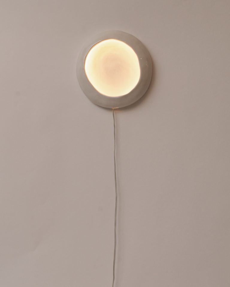 Melo Sconce – Minimalist Ceramic Wall Light by melo clay | ADORNO DESIGN