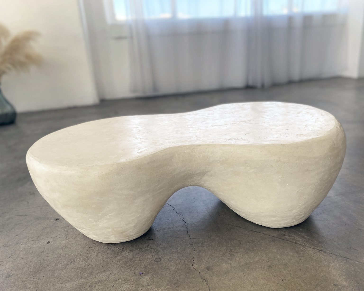 Arch – Beige Plaster Coffee Table by NV STUDIO | ADORNO DESIGN