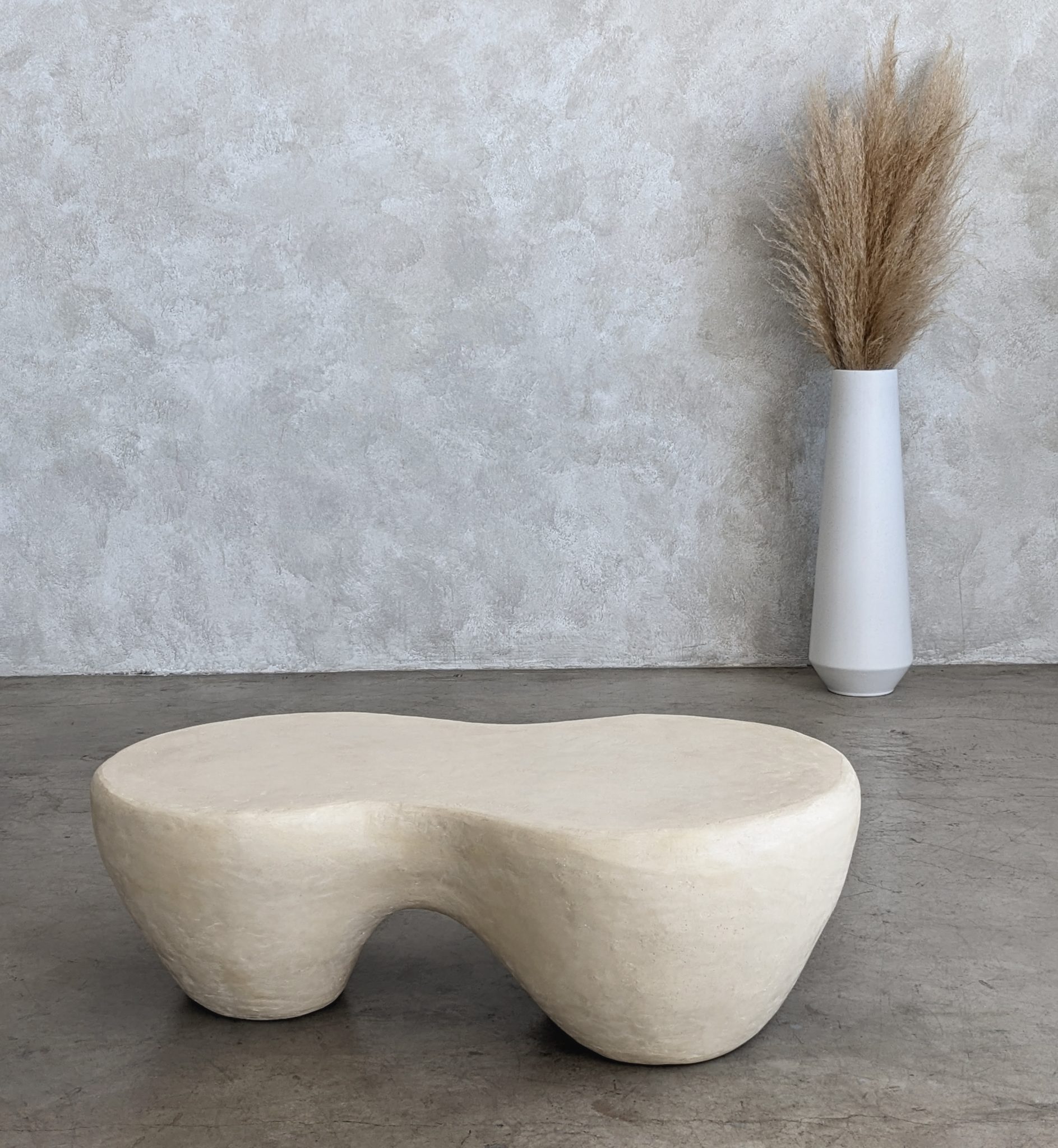 Arch – Beige Plaster Coffee Table by NV STUDIO | ADORNO DESIGN