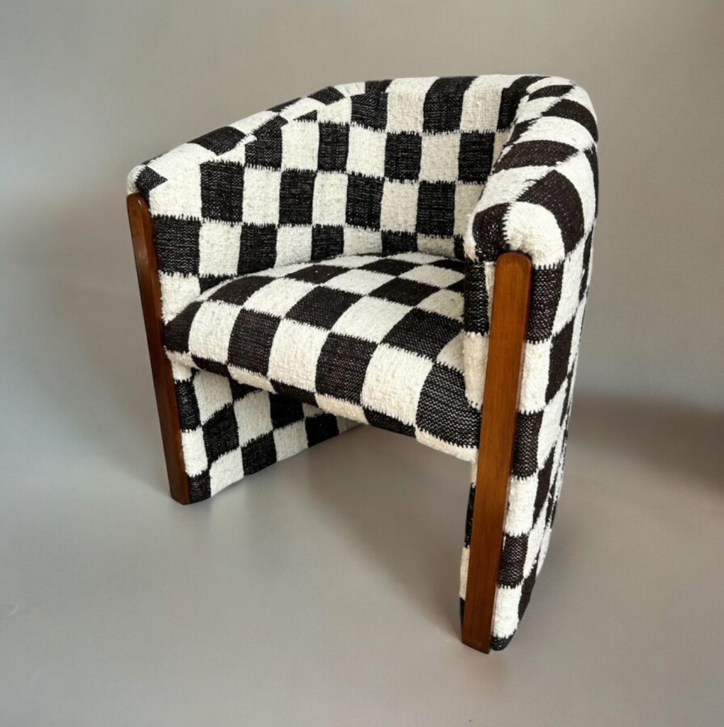 Checkered Wool Chair by Diego Olivero | ADORNO DESIGN