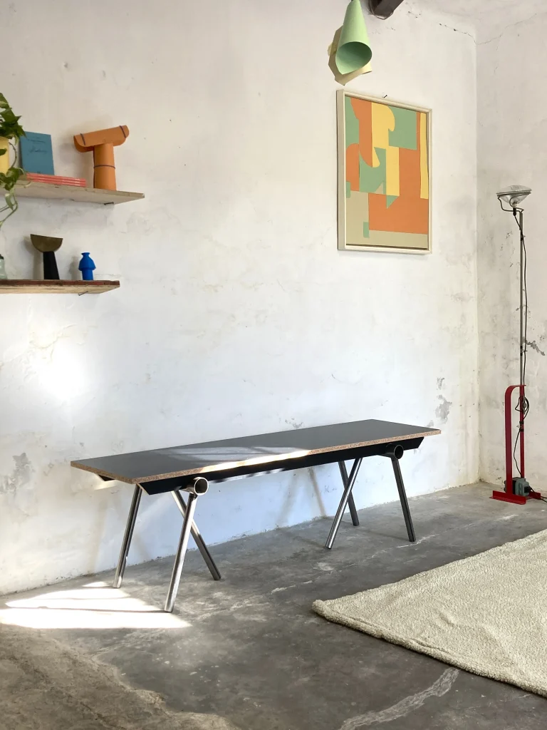 “tube” Bench – Iron/plywood Chipboard by matteo giustozzi | ADORNO DESIGN