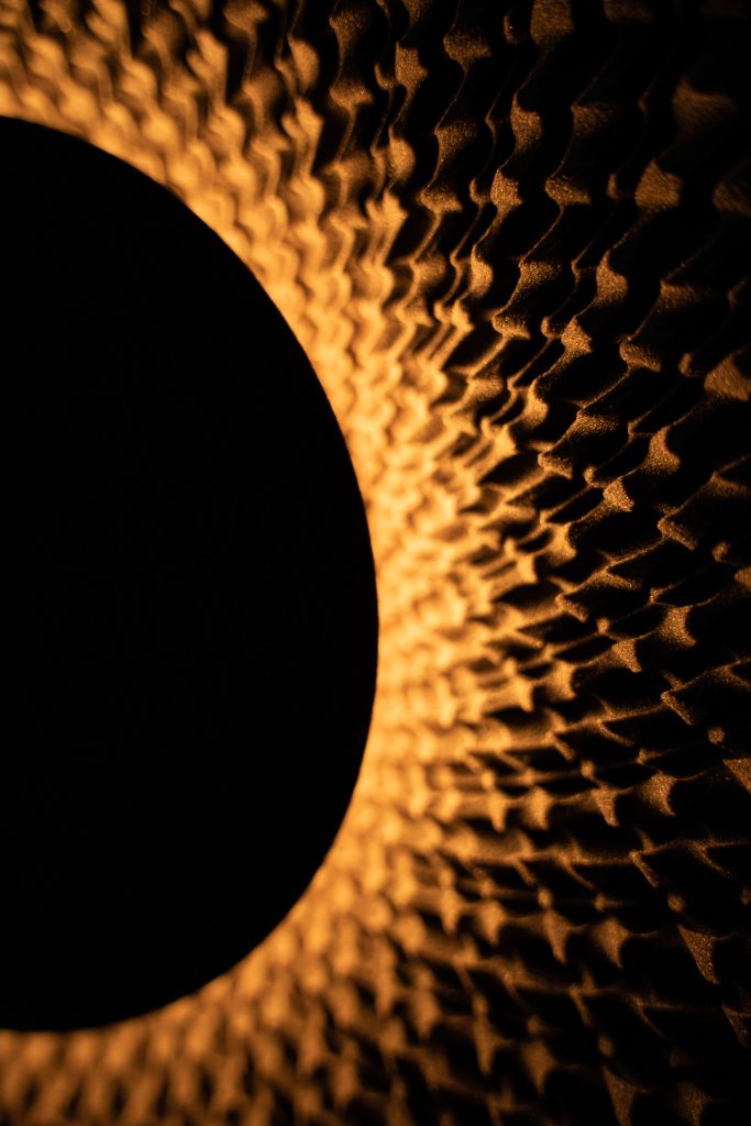 Sun Vxs.04 – 3d-printed Sand Wall Lamp by Rollo Studio | ADORNO DESIGN